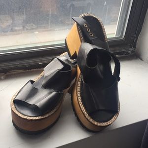 Ecote | Shoes | Leather Platform Sandals Like New | Poshmark